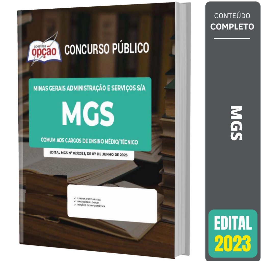 Apostila Concurso MGS - Cargos de Ensino Médio Técnico | Shopee Brasil