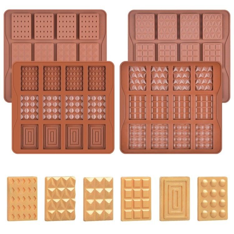 Molde de chocolate quadrado de 12 fileira quadrada de dístico em forma ...