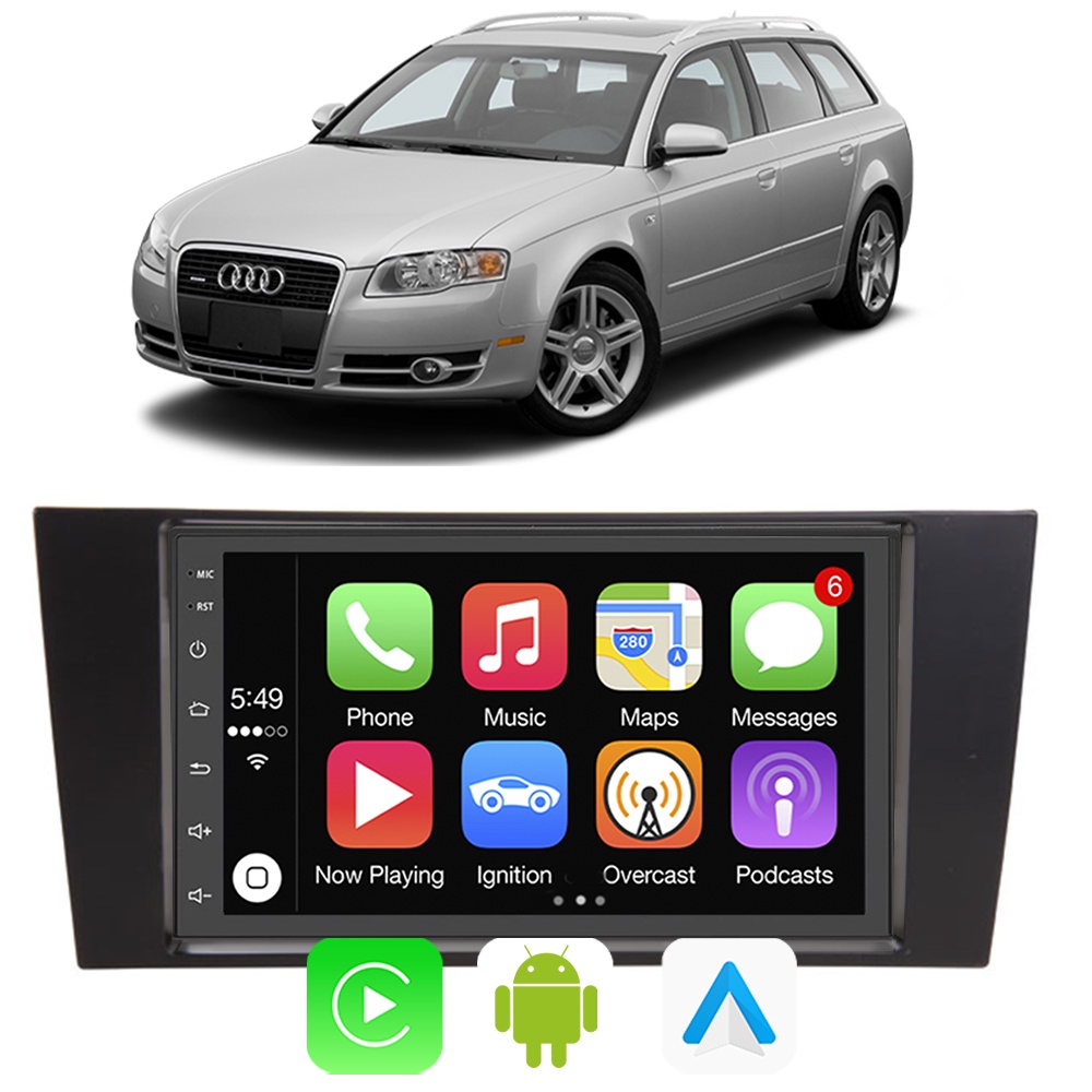 Kit Central Multimidia Carplay Android Auto Audi A4 2002 2003 2004 2005 ...