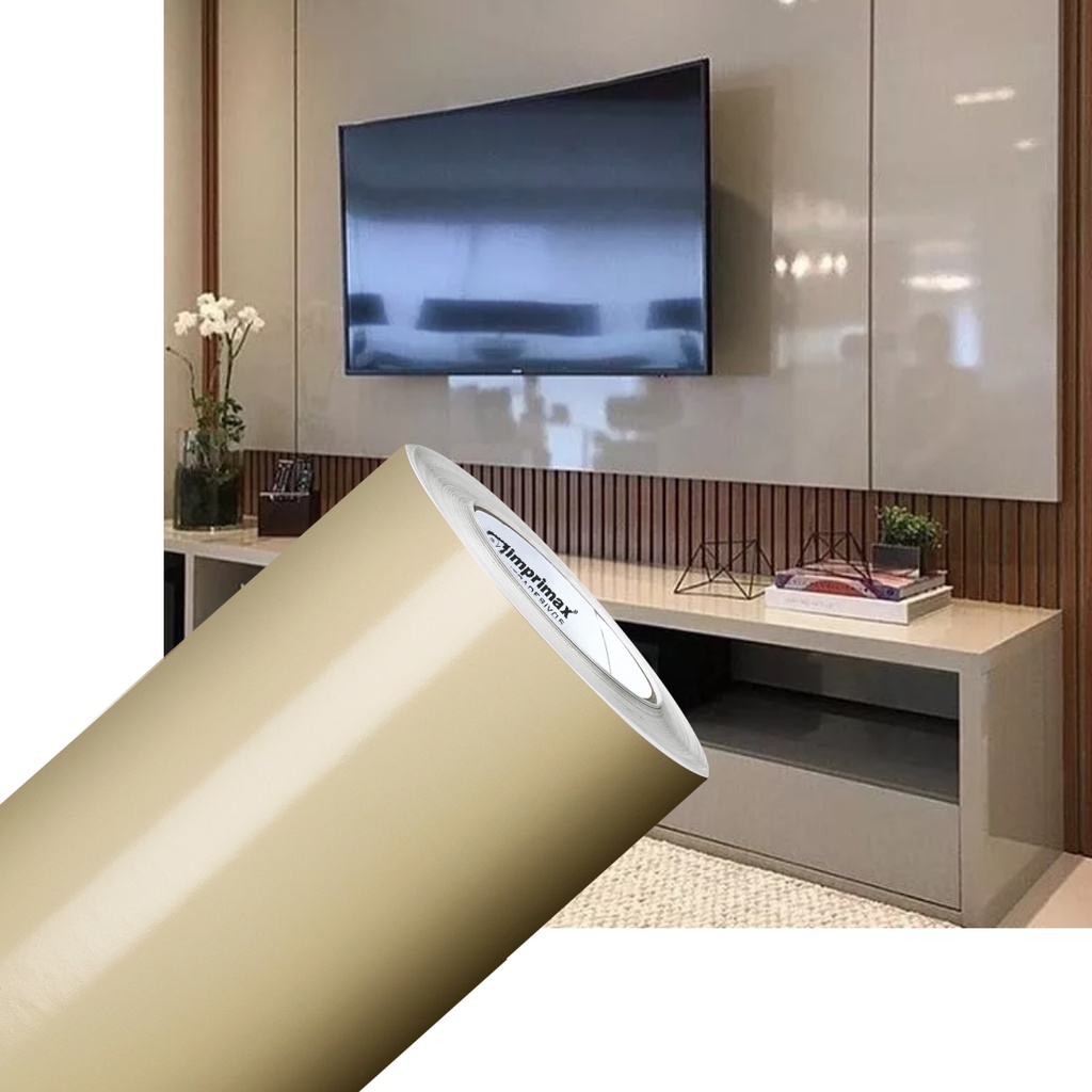 Adesivo Envelopamento Móveis Armários Laca Bege 0,50x10m | Shopee Brasil