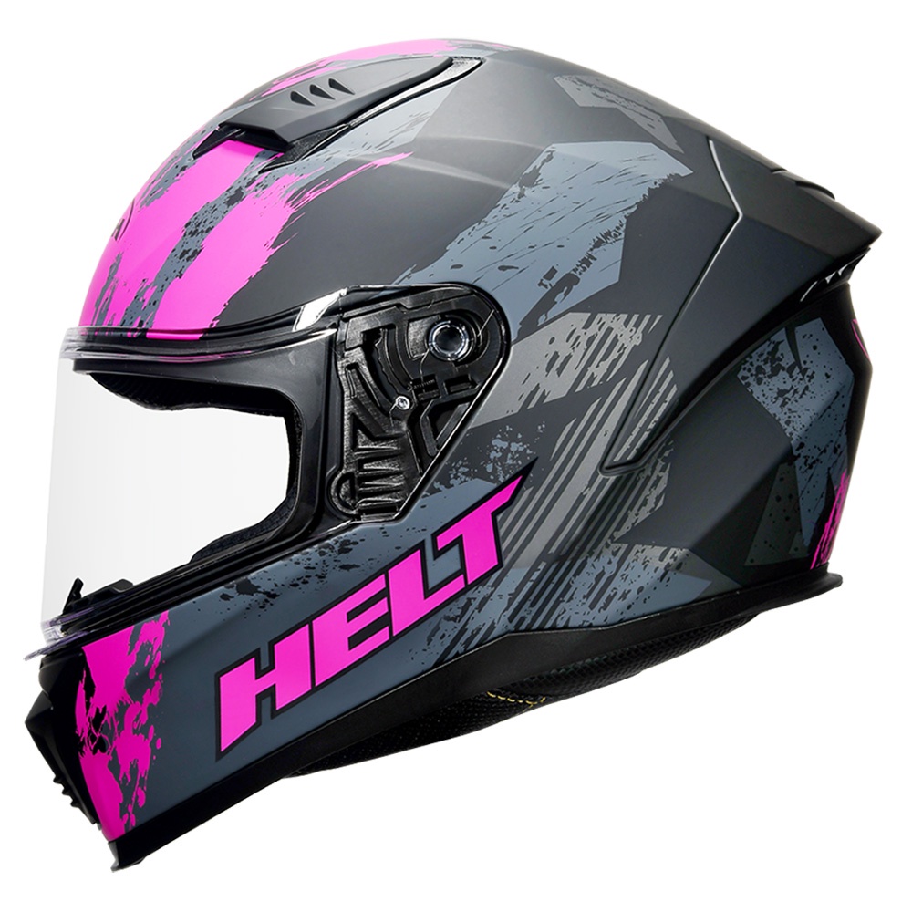 Capacete Moto Feminino Helt Avant Night Cinza Rosa Fechado | Shopee Brasil