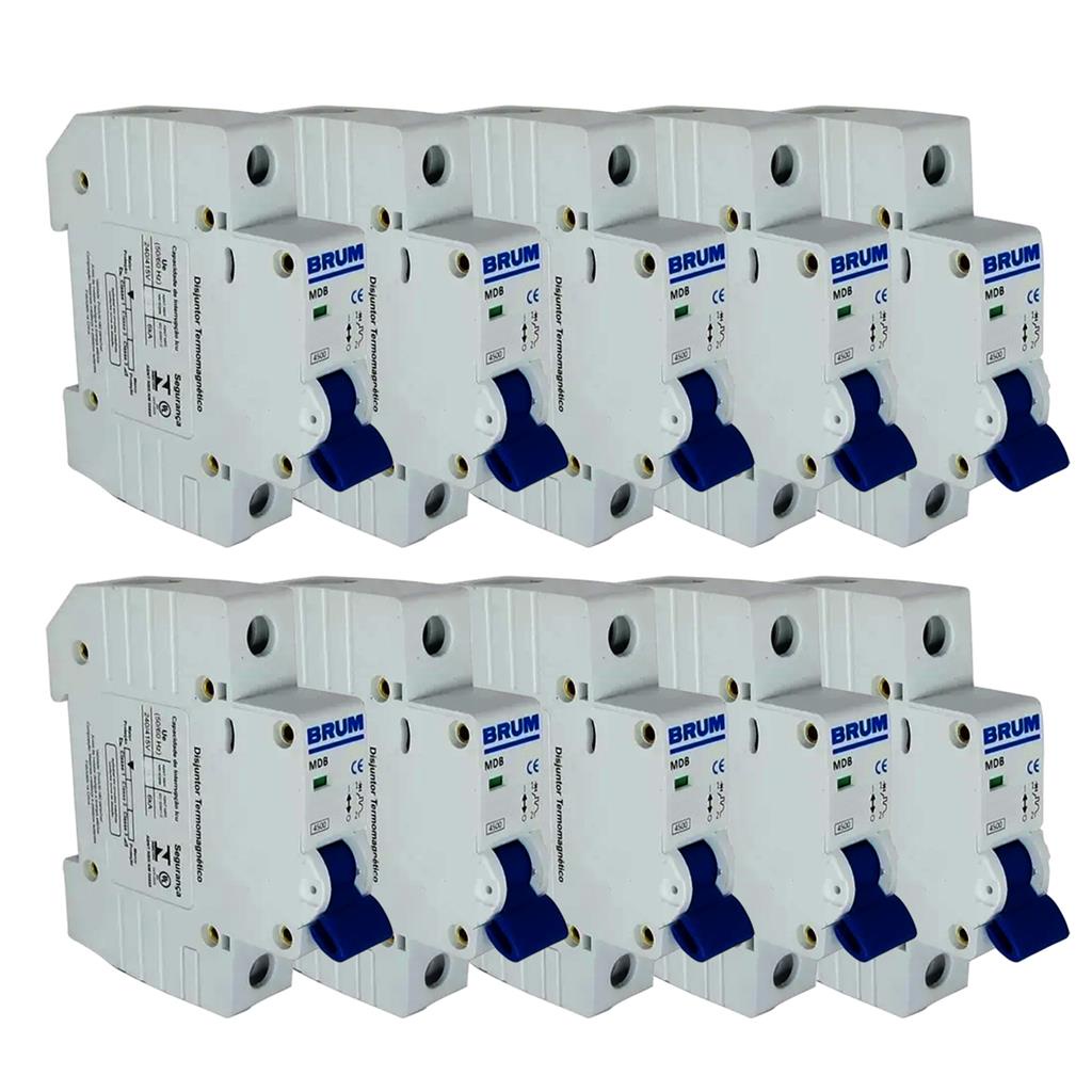 Kit 10 Disjuntor Monopolar Curva C | Shopee Brasil