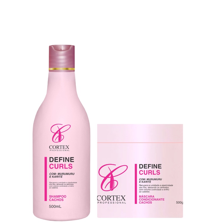 Kit Shampoo e Máscara Pra Cabelo Cacheado Cortex Professional | Shopee ...