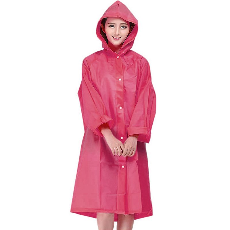 Capa de Chuva Rosa Jaleco com Capuz PVC Reforçada Forrada | Shopee Brasil