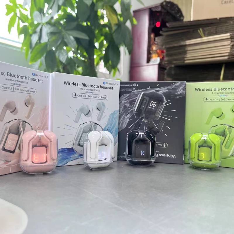 fones Bluetooth Terra CY_ T2 TWS Compartimento Da Máquina Transparente ...