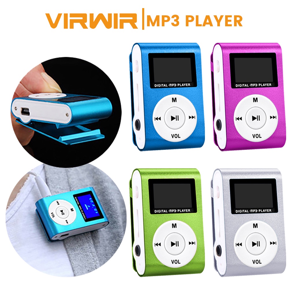 Suporte USB Metal Shell Mini MP3 Player 32GB Micro SD TF Card Leitor De ...