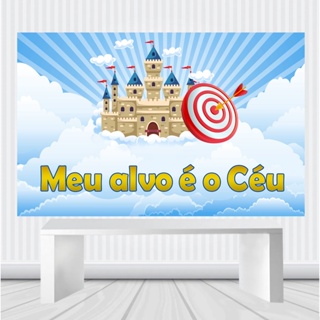 Painel Banner Lona Meu Alvo e o Ceu 1,0m x 0,65m | Shopee Brasil