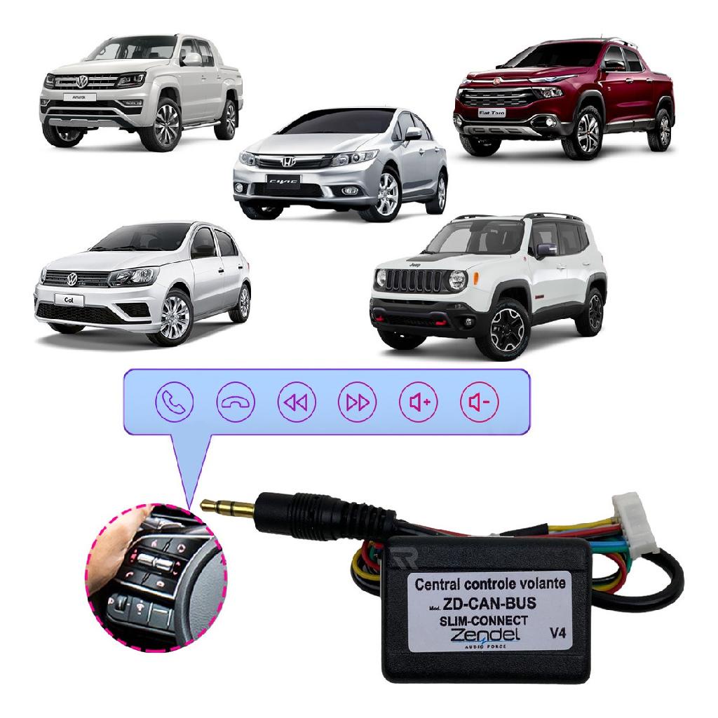 Interface Comandos De Volante Rede Can Fiat Honda Jeep Vw | Shopee Brasil