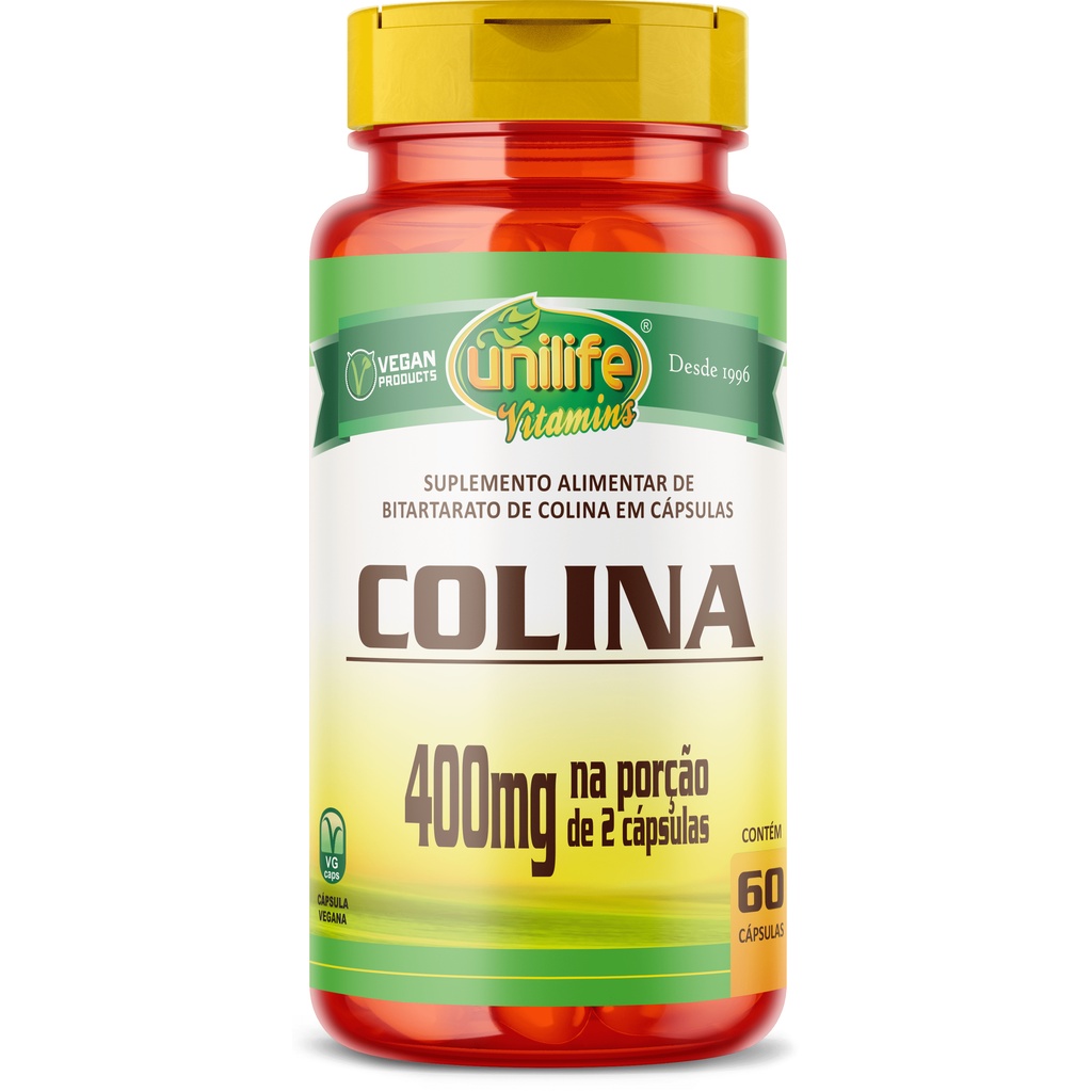 Colina Vitamina B8 Unilife 60 Cápsulas | Shopee Brasil