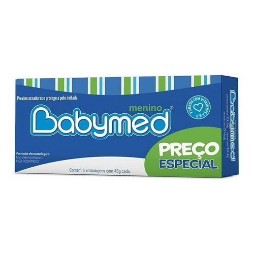 KIT COM 5 UNID BABYMED AZUL POM BG 45G ASSADURA | Shopee Brasil