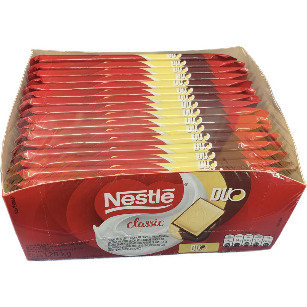 Barra de chocolate Classic sabor Duo caixa com 16 unidades de 80g - Nestle | Shopee Brasil