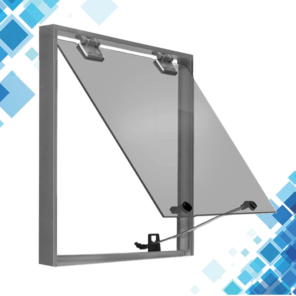 JANELA MAXIM-AR VIDRO INCOLOR TEMPERADO 50X50 ALUMINIO FOSCO | Shopee ...