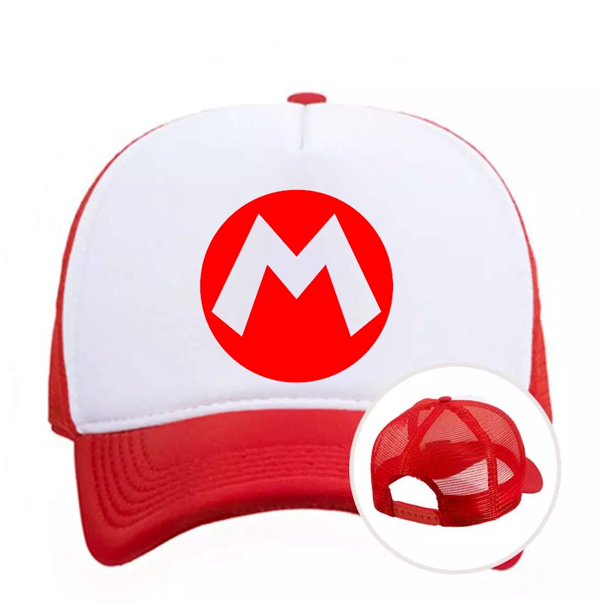 Boné Logo Super Mario Bros Vermelho Com Redinha | Shopee Brasil