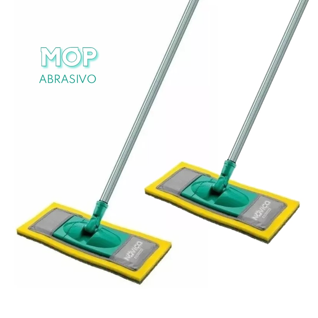 Kit 2 Mop Abrasivo Rodo Esfrebom Limpeza Pesada Noviça | Shopee Brasil