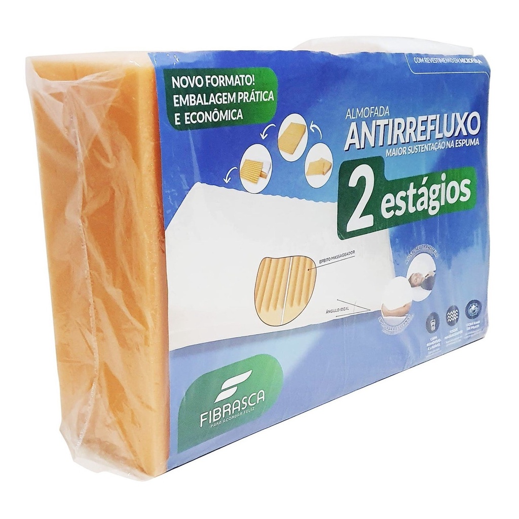 Travesseiro Anti Refluxo Adulto Fibrasca Capa Íons De Prata | Shopee Brasil