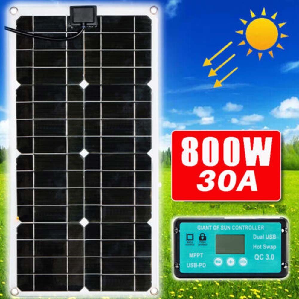 Solar 800W Power With Solar Panel 30A Solar Controller For Home Car ...
