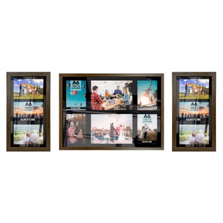 Kit 3 Quadro Multifotos Fotos 10x15 15x21 Mural Painel Moldura Parede Sala Quarto Fundo Preto ...