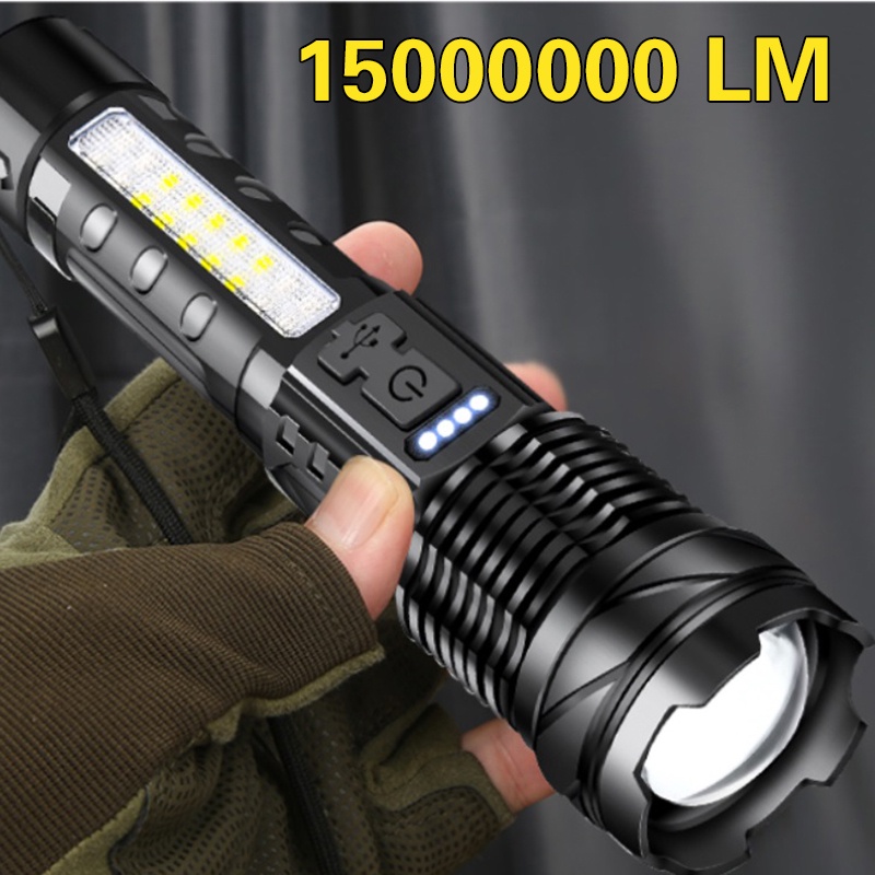 Lanterna Poderosa De Longo Alcance Recarregável Super Potente Militar MZCV | Shopee Brasil