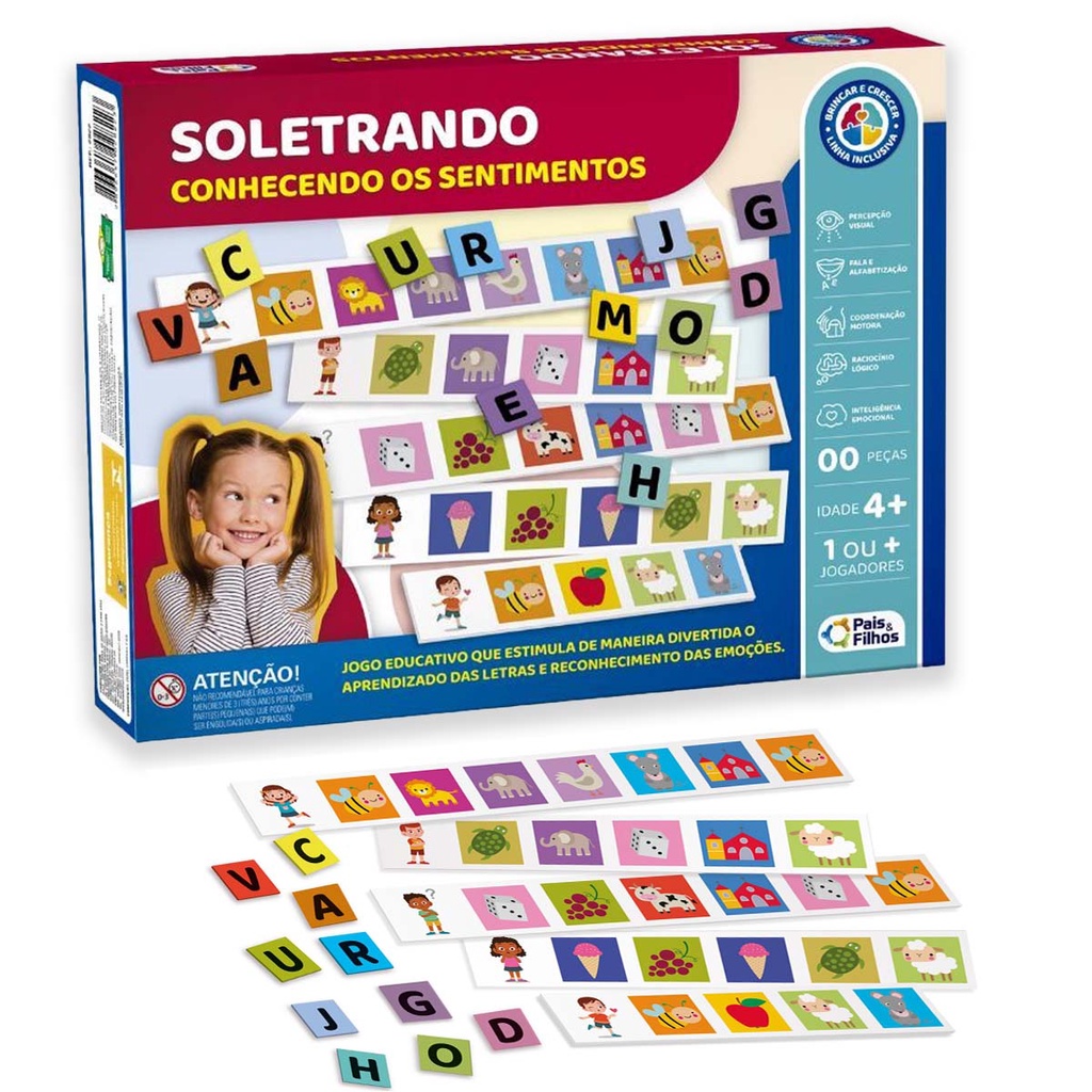 Jogo Educativo Soletrando Conhecendo Os Sentimentos Infantil | Shopee Brasil
