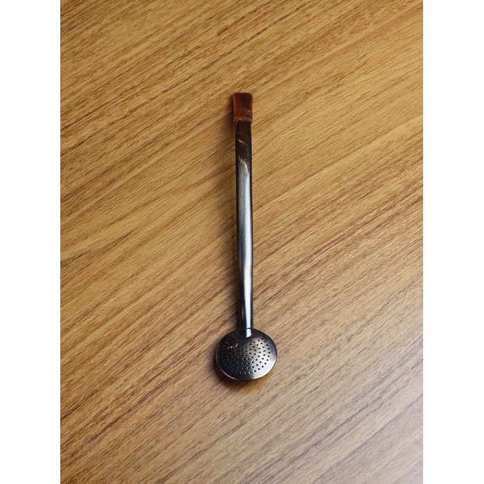 Bomba para chimarrão de inox envelhecido com rosca | Shopee Brasil