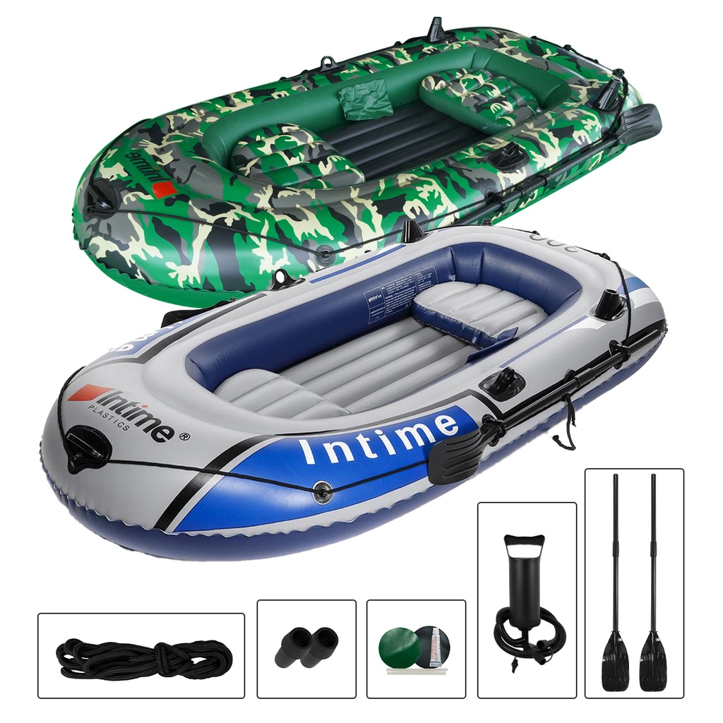 Bote Barco Inflável Intime 300 + 2 Remos + Bomba | Shopee Brasil