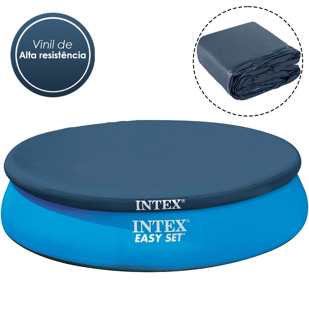 CAPA PARA PISCINA REDONDA EASY SET 12 3,66M INTEX 28022 | Shopee Brasil