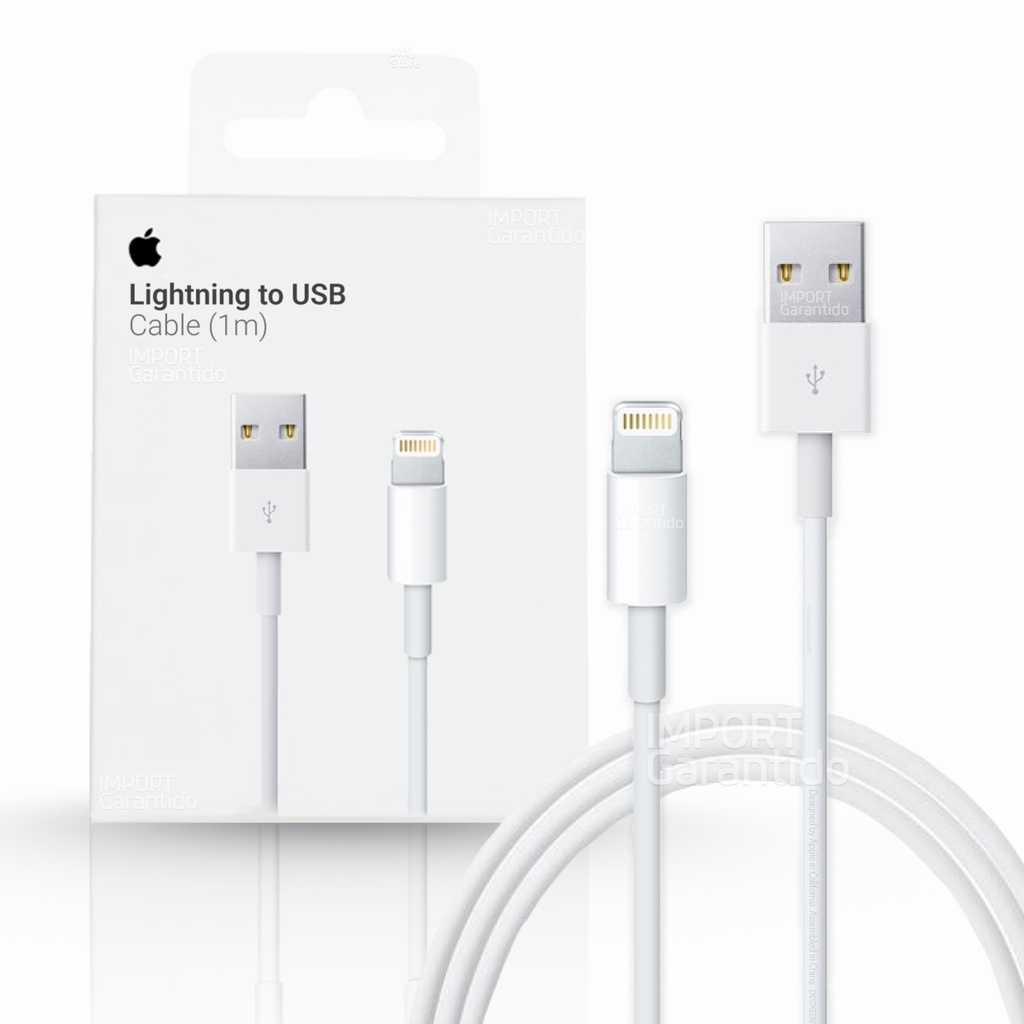 Cabo para iPhone Apple Original Lightning USB-A 1 Metro | Shopee Brasil
