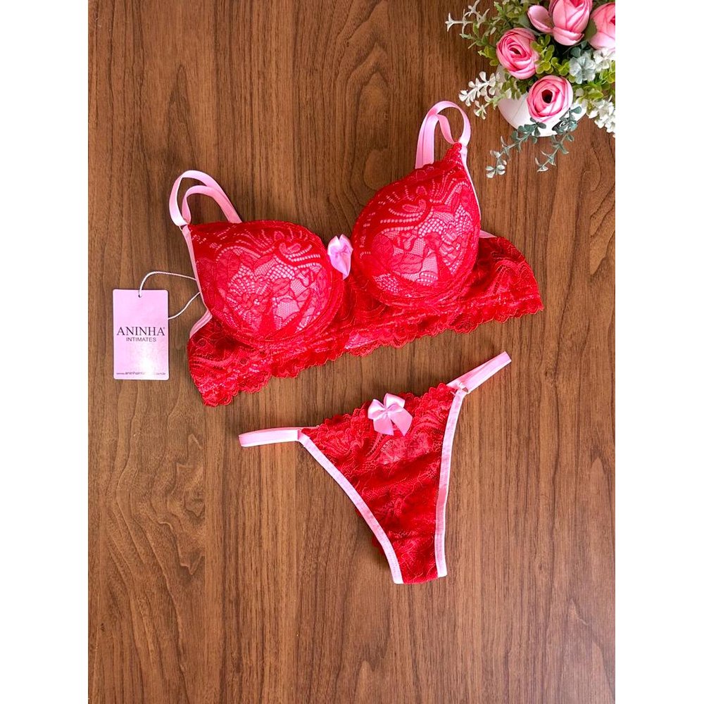 Conjunto Dubai - Vermelho com Rosa babaloo | Shopee Brasil