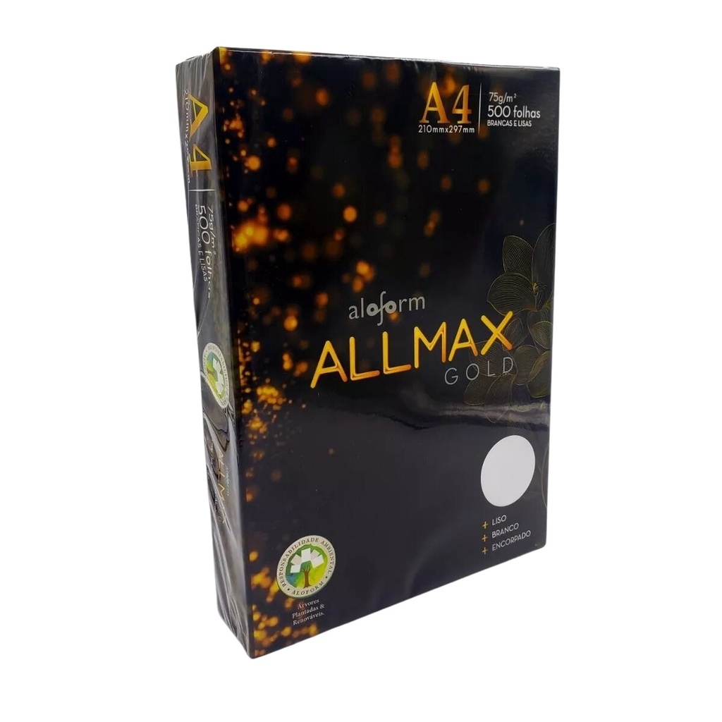 Papel Sulfite A4 Allmax Gold C/500 Folhas - Aloform | Shopee Brasil
