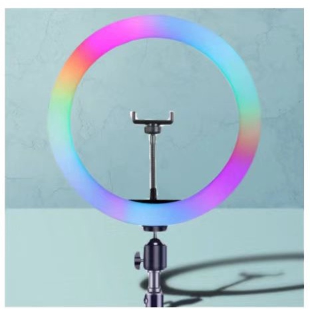 Ring Light 8 colorida RGB 20cm com mini tripé FANG | Shopee Brasil