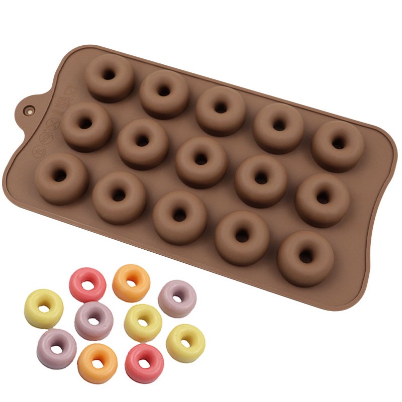 Molde Silicone Mini Rosca Rosquinha Chocolate 15 Cavidades | Shopee Brasil