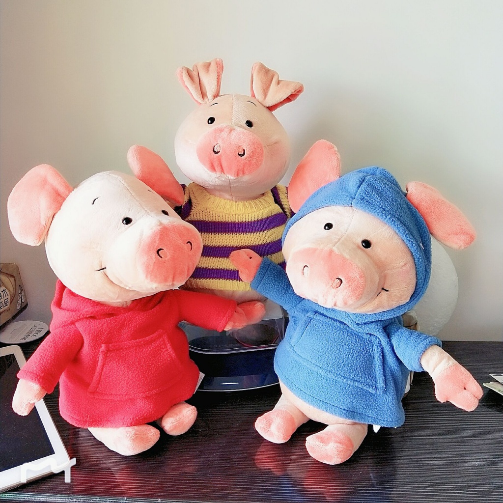 Porquinho Wibie Anime Porco dos desenhos animados Vermelho e Azul Vibie ...