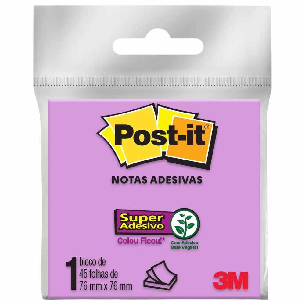 Bloco Adesivo Post-It 76X76 Roxo 45F / Bloco / 3M | Shopee Brasil