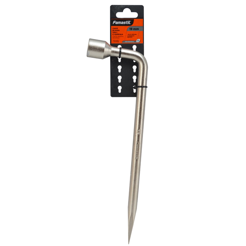 Chave de Roda Tipo L com Espátula 19mm Foxlux Famastil – Aço Carbono ...