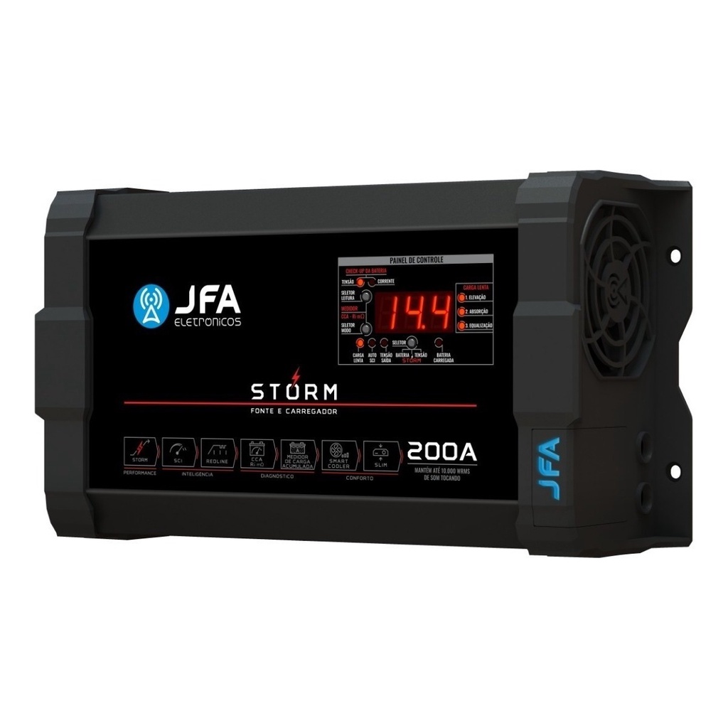 Fonte Automotiva Jfa 200a Slim Voltímetro Digital Bivolt | Shopee Brasil