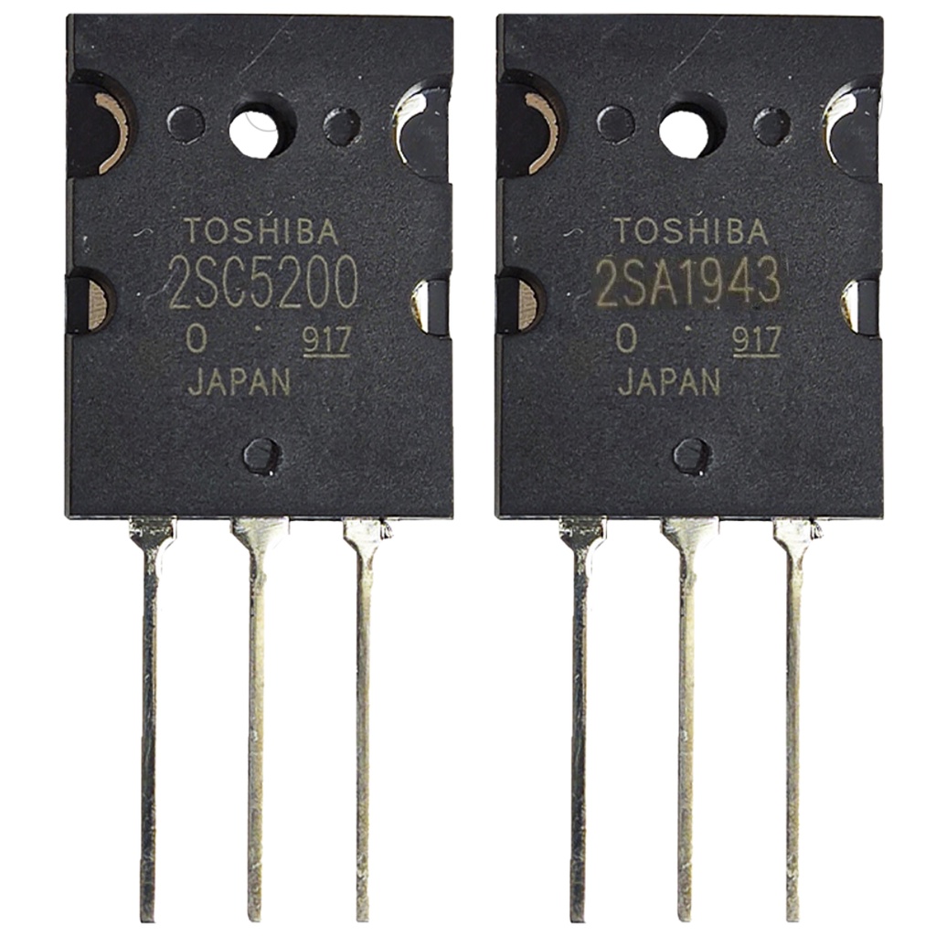Transistor Par 2SC5200 2SA1943 TO-3P 230V 15A NPN / PNP | Shopee Brasil
