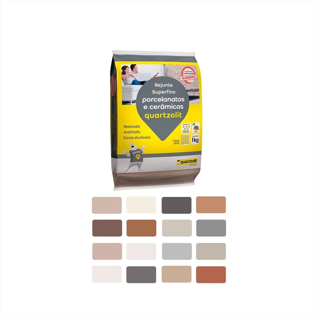 Rejunte Superfino Porcelanato -1kg Várias Cores Quartzolit | Shopee Brasil