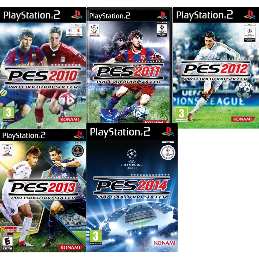 5 Jogos Ps2 Pes 2010 2011 2012 2013 2014 opl ps2 | Shopee Brasil