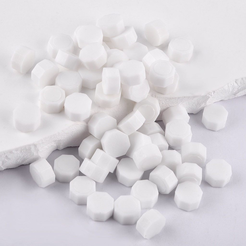 50Pcs/Bag Retro Wax Seal Colorido Wax Beads DIY Octagon selo de selagem ...