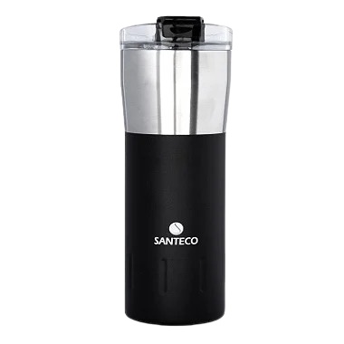 Copo Térmico com Tampa Kariba 500 ml Preto SANTECO | Shopee Brasil