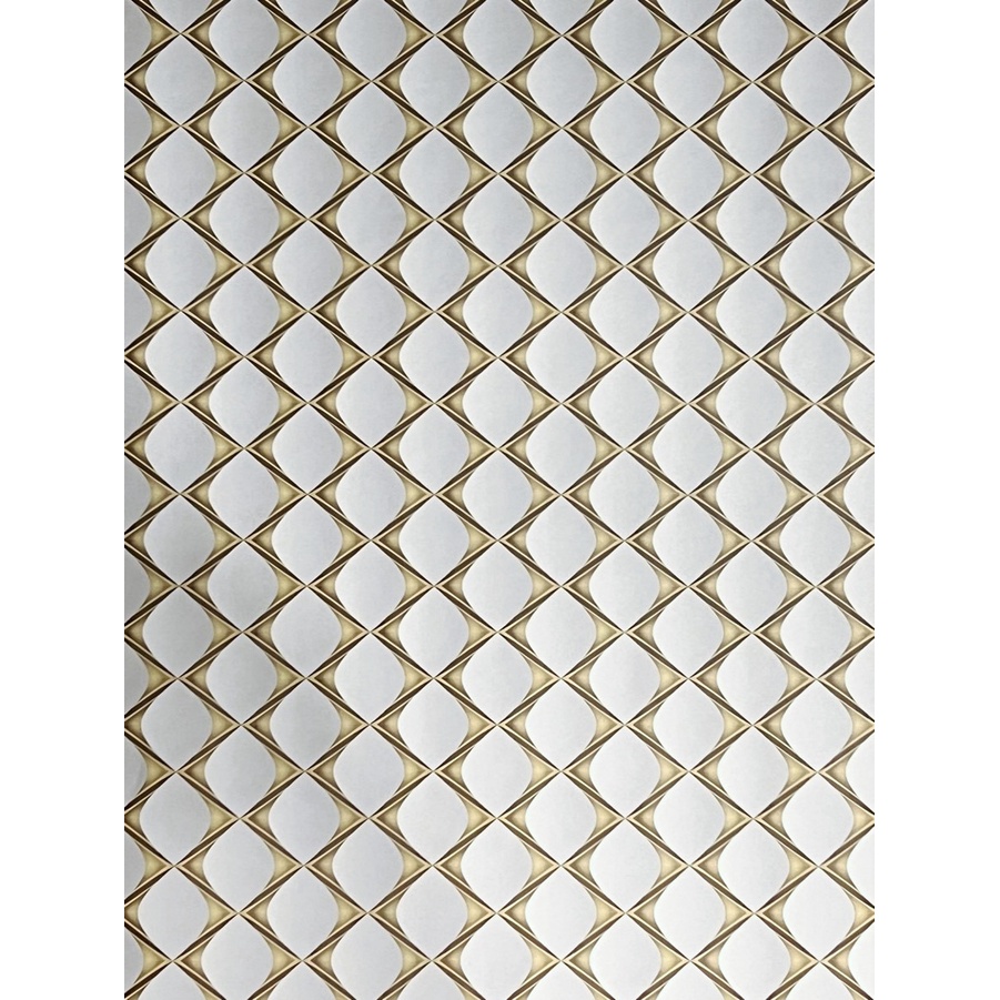 Papel De Parede 3d 5 Metros X 45cm Auto Adesivo Colante Branco/Dourado ...