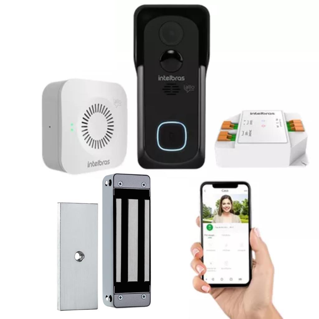Videoporteiro Allo W5+ Wi-fi E Fechadura Eletroima Intelbras | Shopee Brasil