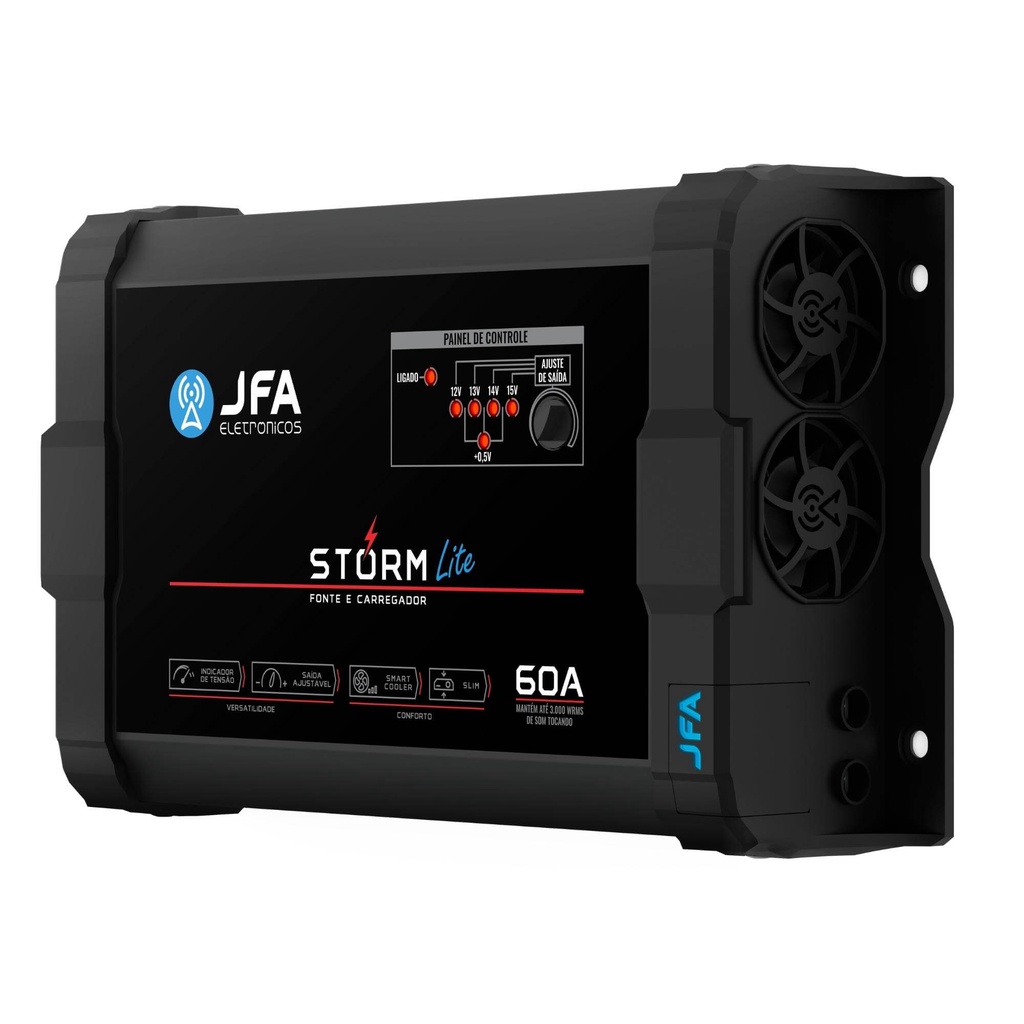 Fonte Automotiva Carregador de Bateria Storm Lite 60A JFA Bivolt Carro Som Automotivo | Shopee ...