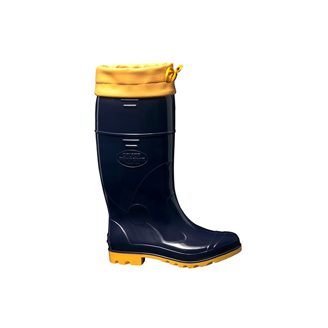 BOTA DE PVC AZUL AMARELA CANO LONGO C/ FORRO CALFOR - CA 39764 | Shopee ...