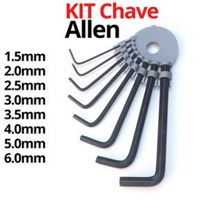 Chave Allen Jogo Chaves 1,5 - 2 - 2,5 - 3 - 3,5 - 4 - 5 - 6mm Kit ...
