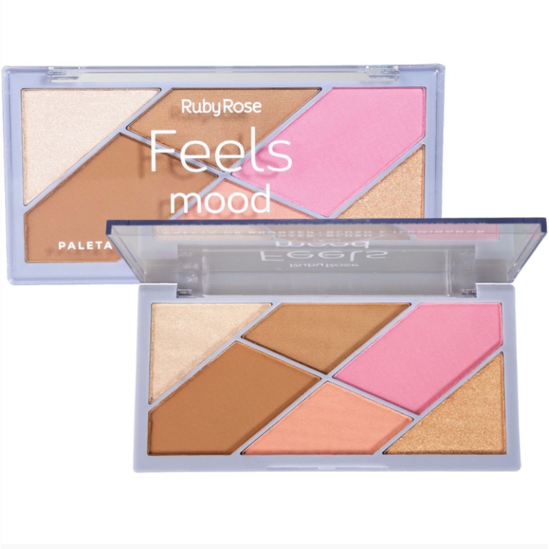 Paleta de Bronzer, Blush e Iluminador Feels Mood - Ruby Rose | Shopee Brasil