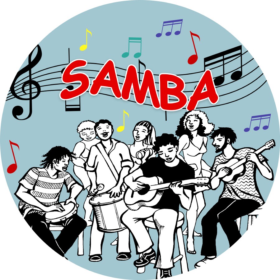 Painel Redondo Tecido Sublimado 3D Samba | Shopee Brasil