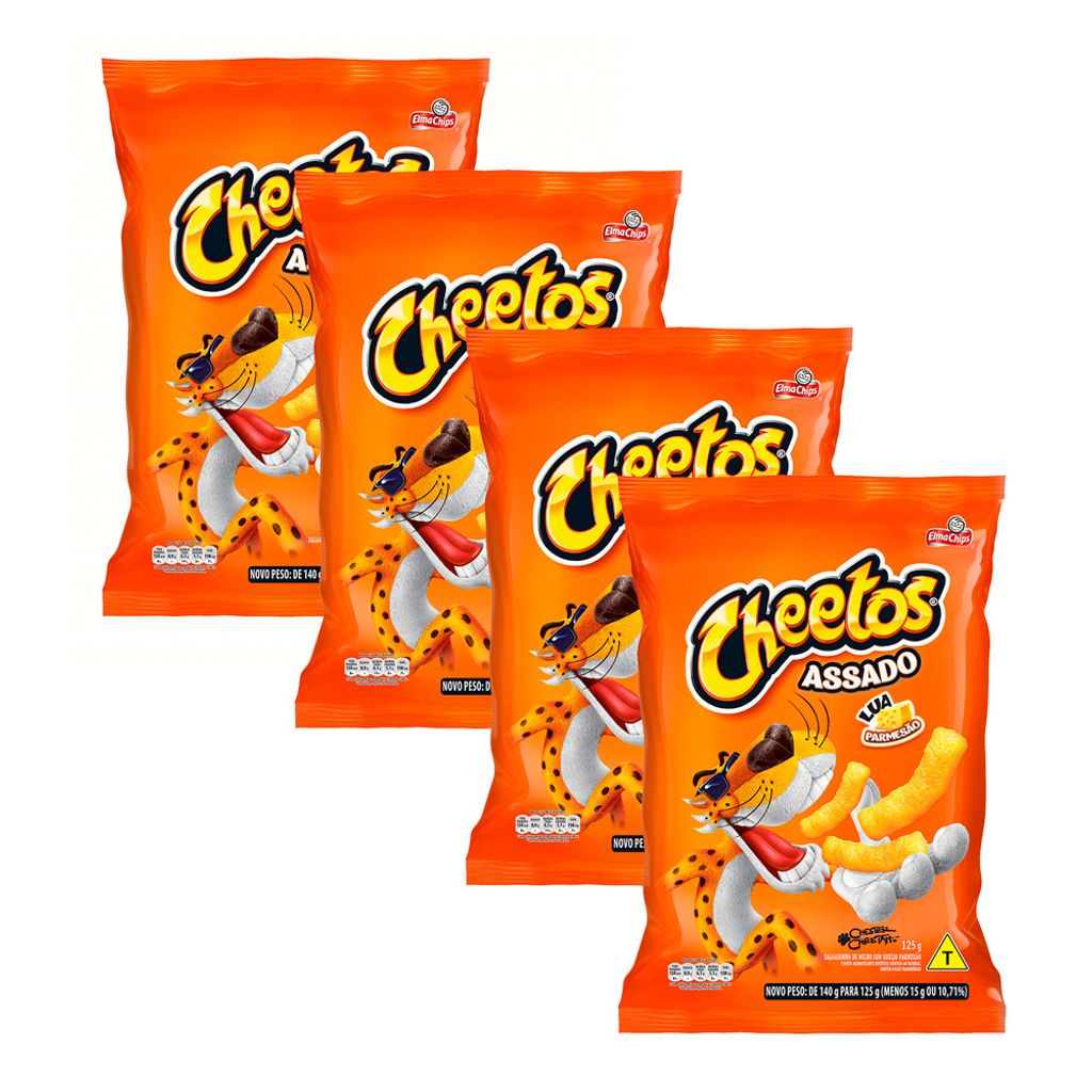 Kit 4 Cheetos Elma Chips Lua Parmesão 125g | Shopee Brasil