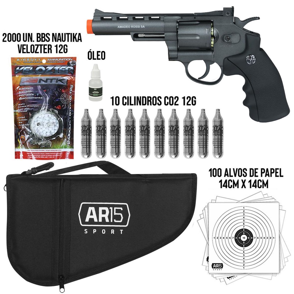 Revólver Pressão Wingun 701 6mm + Capa Acolchoada + Co2 12g | Shopee Brasil