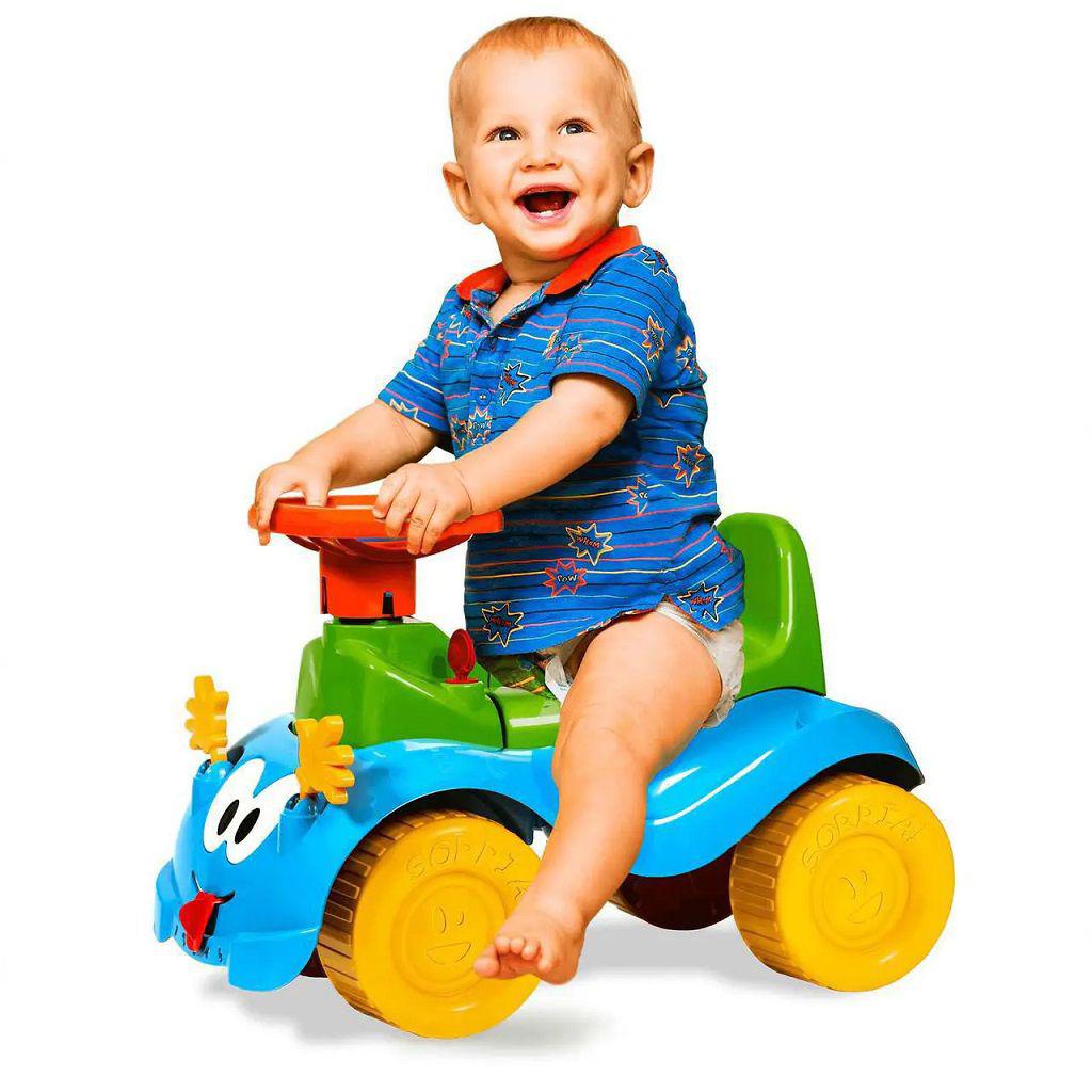 Carrinho de Passeio Infantil Totokinha Bolinha Azul - Cardoso Toys | Shopee Brasil